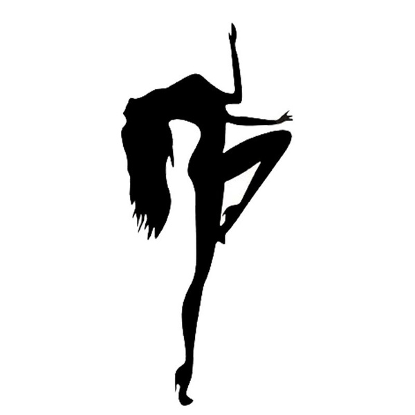 GIRL POLE DANCING Steel Car Door Stickers Reflective Car Stickers ...