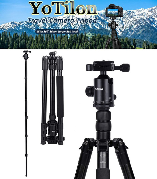 YoTilon Pro Tripod for Camera 76” Aluminum DSLR Camera Tripod Monopod ...