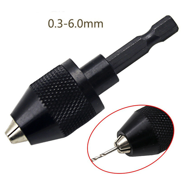 1/4" Keyless Chuck Conversion Hex Shank Adapter Drill Bit Quick Change ...