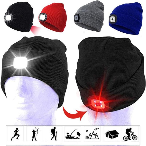 Unisex Single/Double Light Beanie Hat with Light, Gifts for Dad Him ...