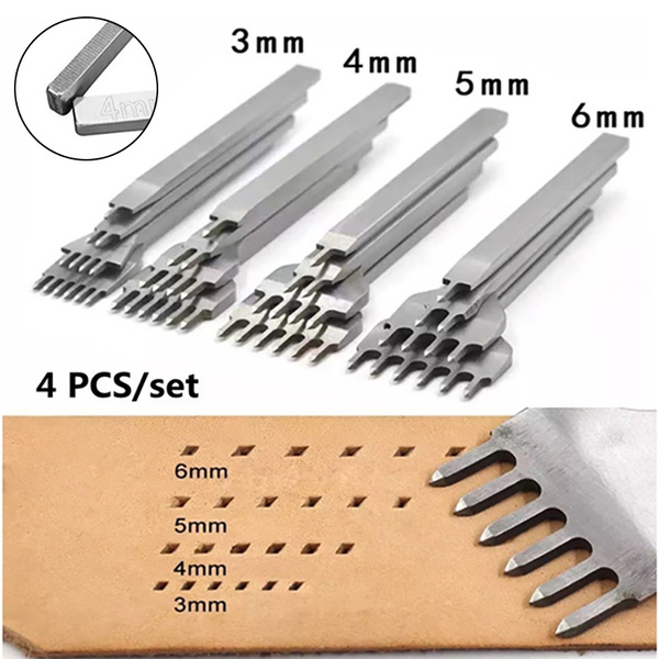 Leather Craft Tool Hole Punches White Steel 1/2/4/6 Prong Punch Chisel ...