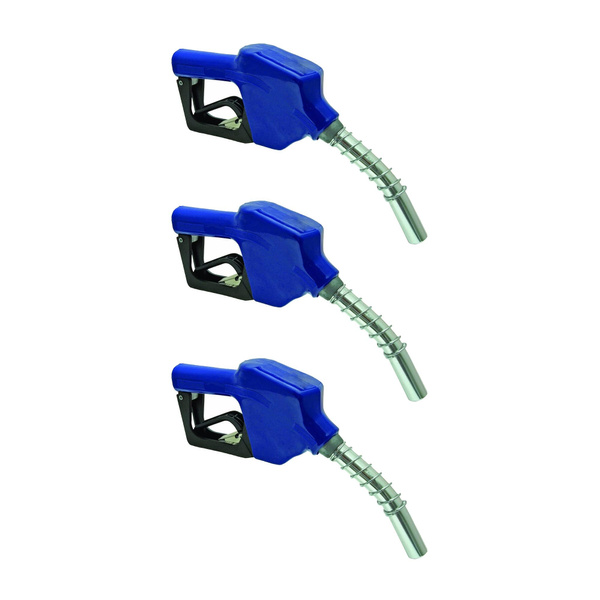 Apache 3/4 Inch Blue Automatic Shut Off Fuel Nozzles, 15/16 Inch Spouts ...