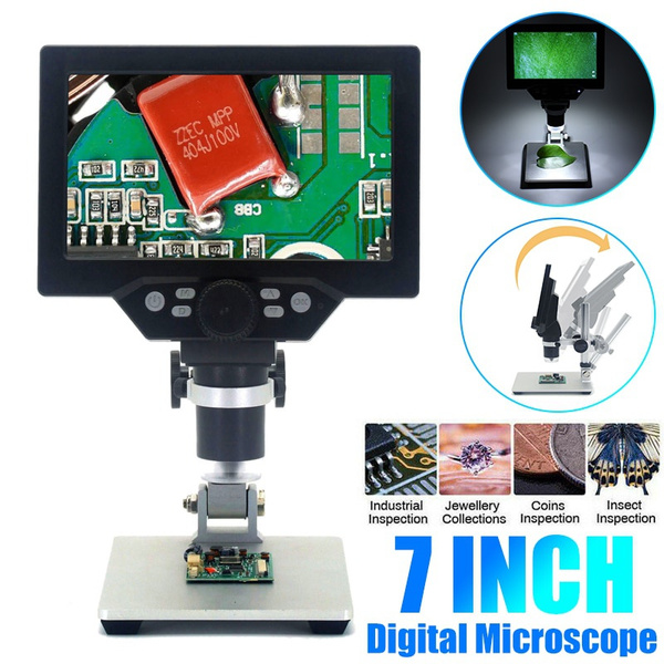 Digital Microscope HD LCD 7 Inch Display 12MP Microscope Soldering ...