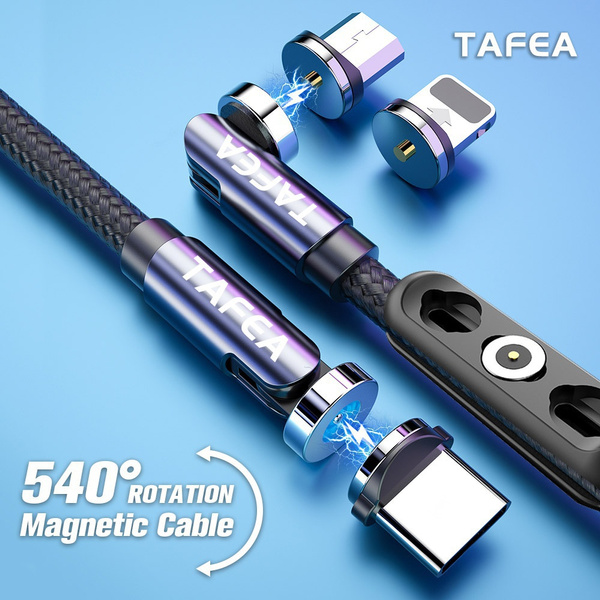 1m/2m magnetic data cable 540 degree rotating magnetic charging cable ...