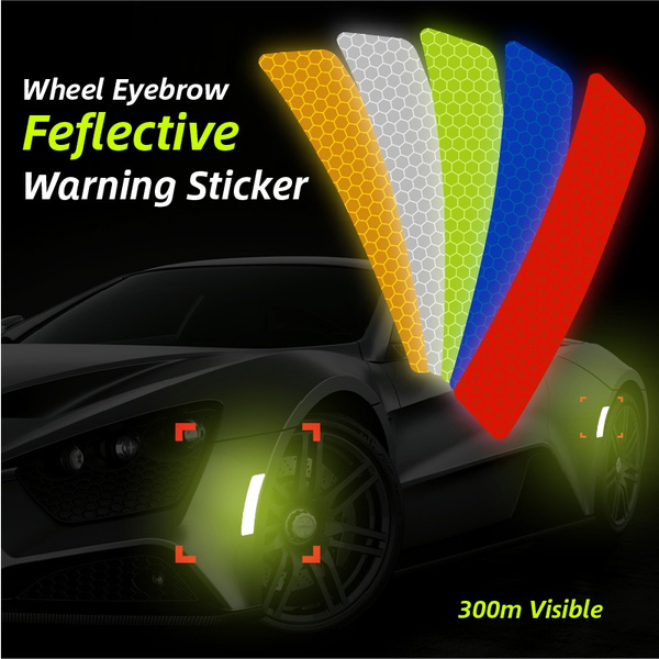 Car Wheel Auto Eyebrow Reflective Stickers Front Bumper Body Scratches ...