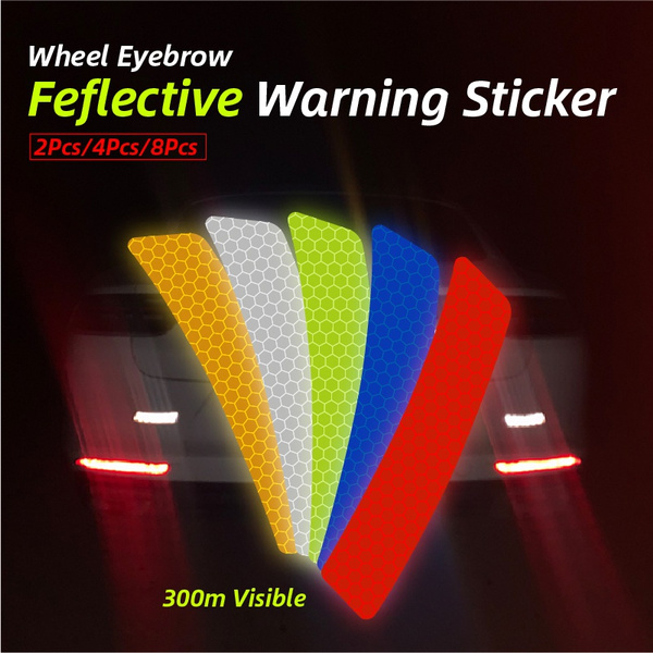 Car Wheel Eyebrow Reflective Stickers Front Bumper Body Scratches ...
