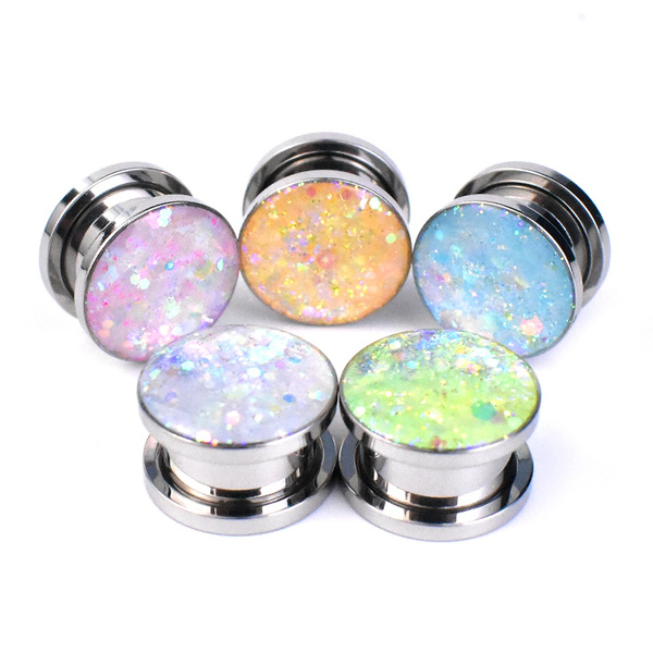 3-40mm Stainless Steel Ear Gauges Tunnels and Plug Ear Expander Studs ...