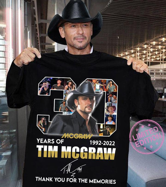 Mcgraw 30 years of 1992 2022 tim mcgraw thank you for the memories shirt | Wish
