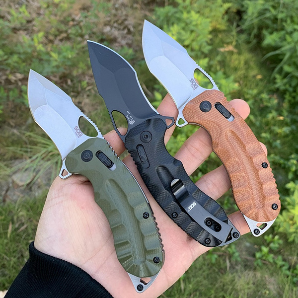SOG Folding Knives Tools D2 Steel Bearing Quick Opening Pocket Knife ...