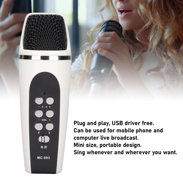 NEW MC-093 Mini Universal Microphone Live Broadcast Voice Changer Microphone For Mobile Phone ...