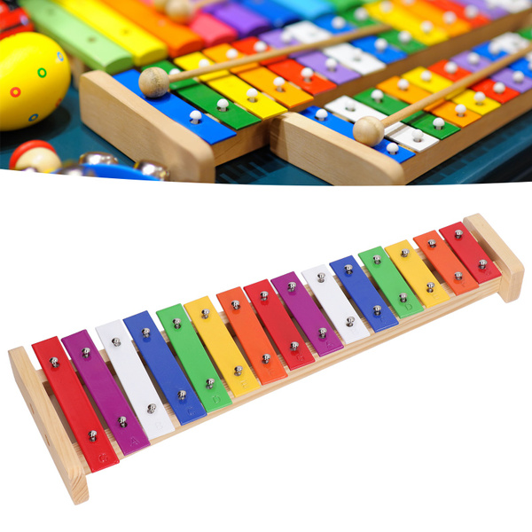 15 Notes Xylophone Colorful Educational Glockenspiel Xylophone ...