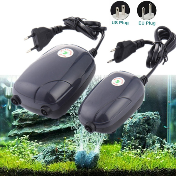 Aquarium Air Pump Fish Tank Mini Compressor for Aquarium Single Double ...
