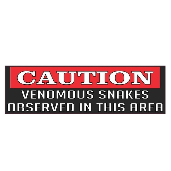 NEW HOT Caution Venomous Snakes Warning Car Sticker Decal PVC | Wish