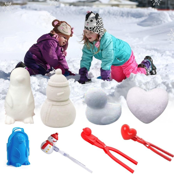 Adorable Snowball Maker, Metal Snow Sled for Kids Outdoor Fun Snowball ...