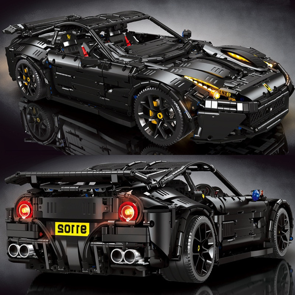New 3000+Pcs Creative High-tech Moc F12 Supercar Black Racing Car Model ...