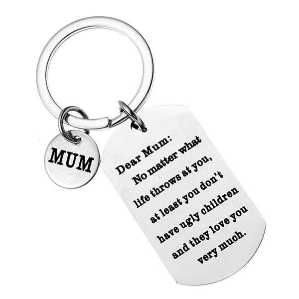 Mother's Day Gift Mom Key Chain Keyring Inspirational Jewelry for Mom ...