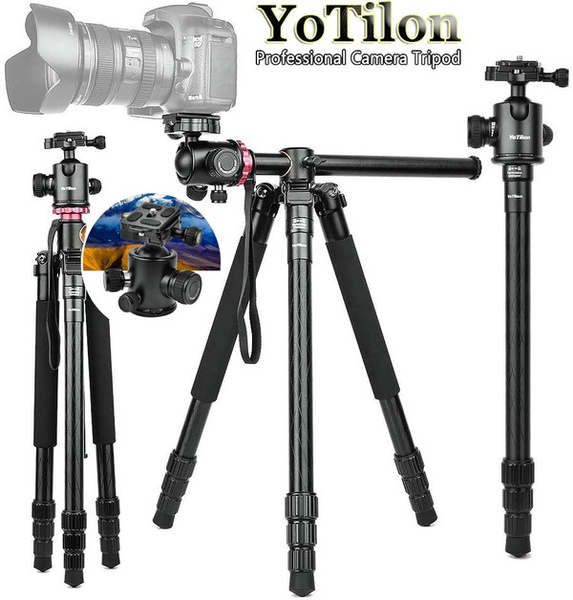 YoTilon Horizontal Tripod for Camera Professional Aluminum Alloy Travel ...