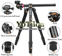 YoTilon Horizontal Tripod for Camera Professional Aluminum Alloy Travel ...