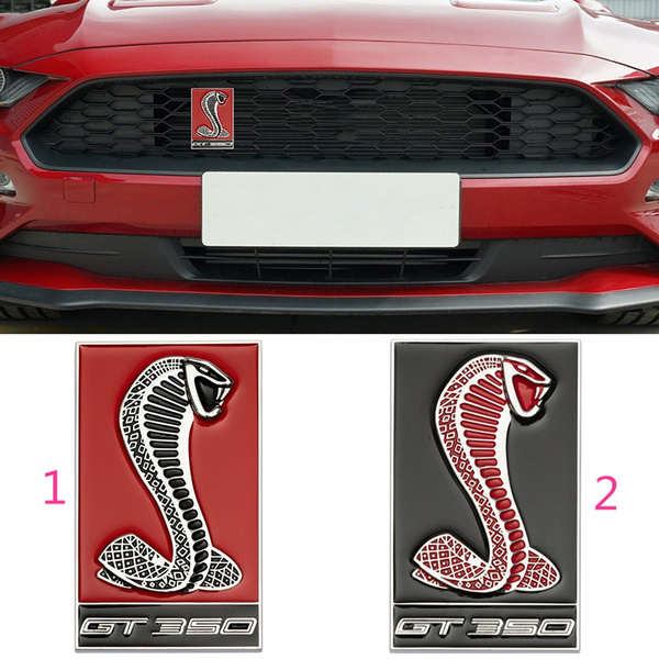 Cobra logo Car Stickers Decals Front Hood Grill Emblem for Ford Shelby ...