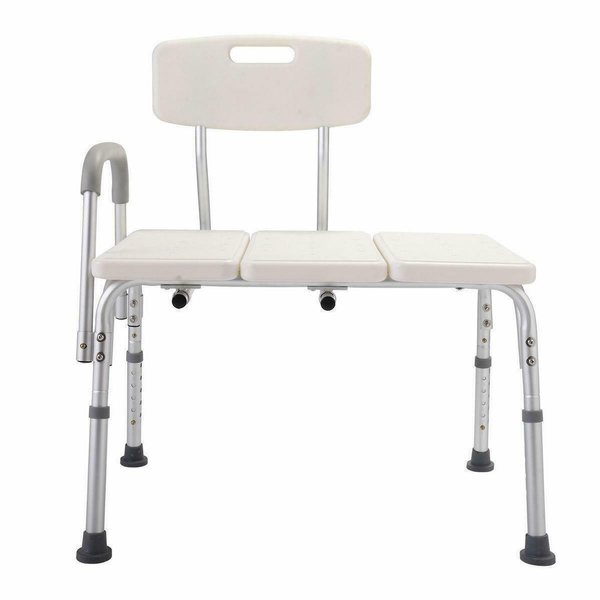 Heavy Duty Bath Tub Shower Transfer Bench Stool Shower Chair w/Backrest ...
