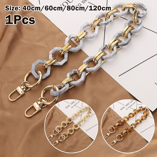 Women Fashion Acrylic Resin Bag Decoration Chain Octagonal Buckle ...