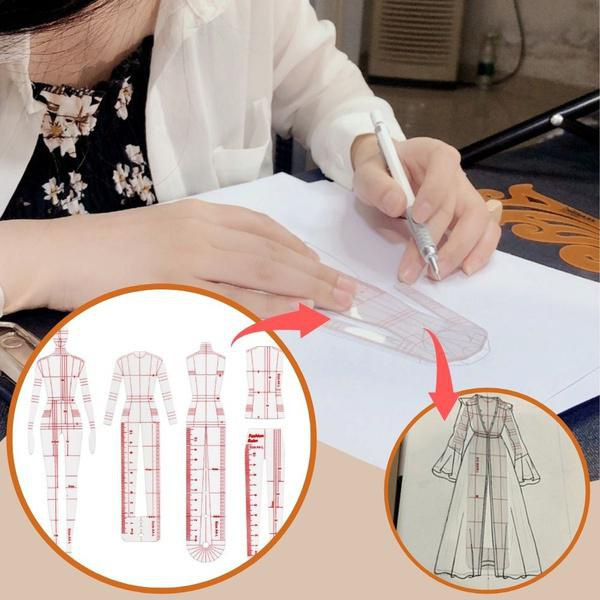 Fashion Illustration Rulers Set of 5 PCS, Designer Clothing Drawing ...