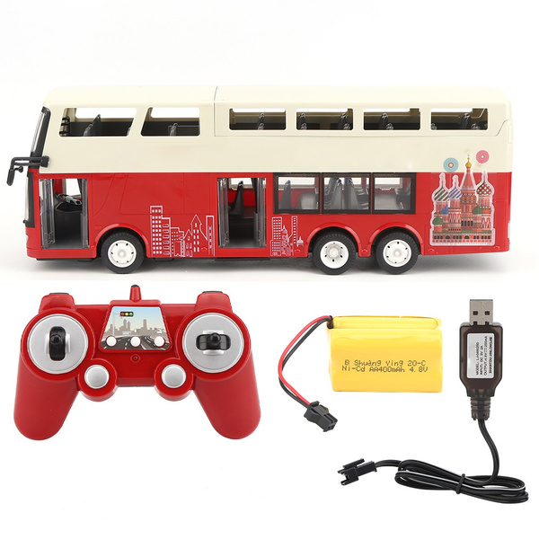 E640-003 /18 Double-Decker Toy Remote Control Children DIY Bus Model ...
