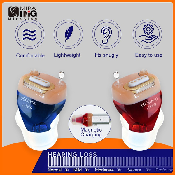 Magnetic Charging Rechargeable Digital Mini Hearing Aid Adjustable ...