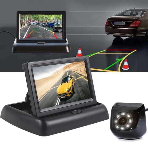 4.3 Inch Folding 2In1 Car Parking System Kit TFT LCD Color Rearview ...