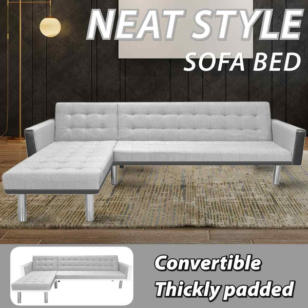 Corner Sofa Bed Fabric Lounge Sleeper Sofa Set Couch Seats Large Lounge ...