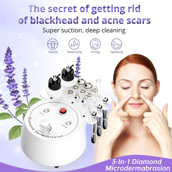 3 In 1 Diamond Tip Microdermabrasion Blackhead Acne Remove Machine Home ...