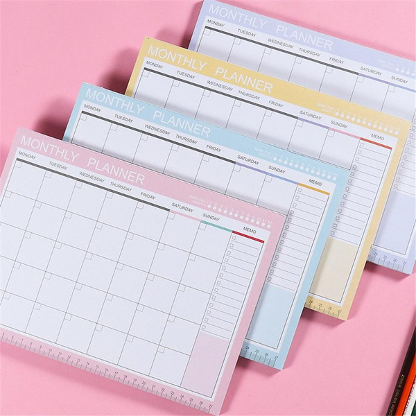 2020 2021 A4 Notebook Kawaii Daily Weekly Monthly Yearly Calendar ...