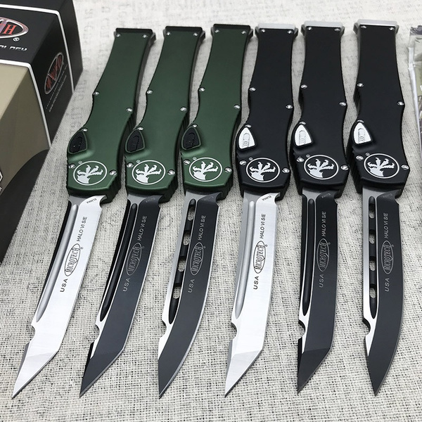 10.5" Halo 6 OTF Automatic Spring Assisted Knife Aviation Aluminum ...