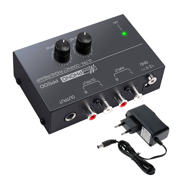 Ultra-compact PP500 Phono Preamplifier Preamp with Bass Treble Balance ...