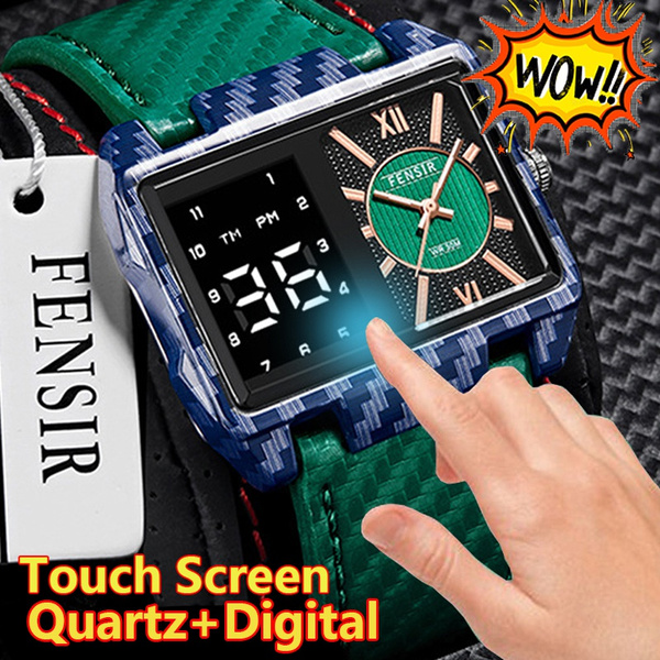 FENSIR Sport Mens Watches Top Brand Smart Touch Screen Dual Display ...