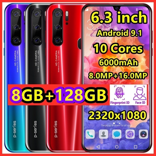 Latest Design (RAM 8GB+ROM 128GB) 10 Cores Super Smartphone 6.3 Inch ...