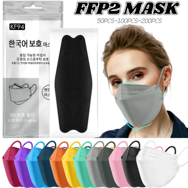 KF94 Mask Korea Fish Mouth Mask 50/100/200PCS Respiratory Face Mask ...
