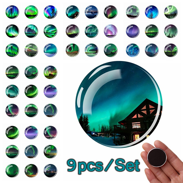 Northern Lights Fridge Magnet Aurora Polaris 30MM Glass Refrigerator ...
