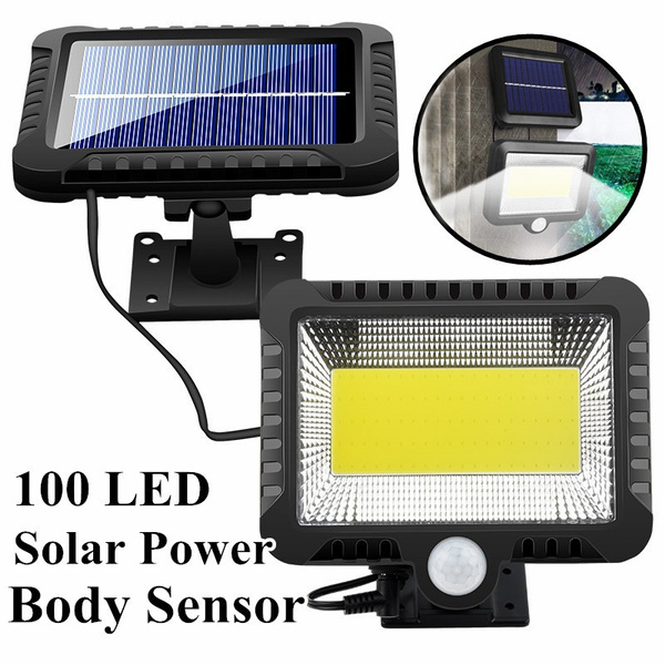 100 LED IP65 Waterproof COB Super Bright Solar Sensor Light Wall Lamp ...