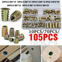 Zinc Plated Carbon Steel Hex Drive Nut Type E Blind Insert Nut Assortment Kit M4 M5 M6 M8 M10 ...