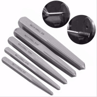5 Pieces Fluted Screw Extractor Set for Broken Bolt Thread Repair 1/8 3 ...
