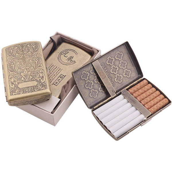 Container 12Pcs Cigarette Case Smoking Cigarette Box with Two Clip ...