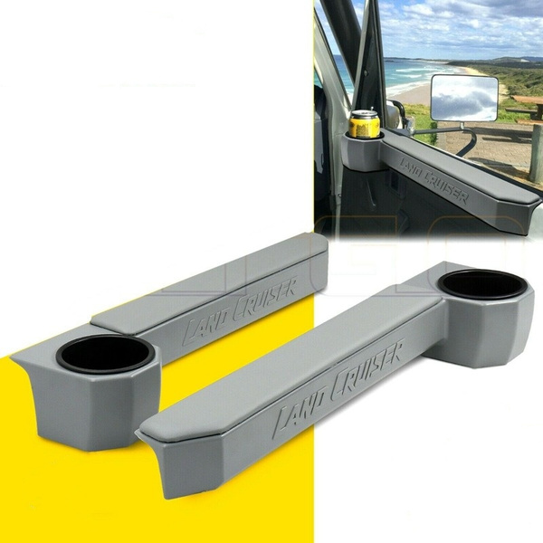 Pair RH & LH Door Armrest Cup Holder Grey For Toyota Land Cruiser 70 ...