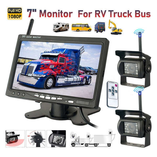 Podofo Vehicle Parking Assistance System Truck Bus Van Rear View Kit 7 ...