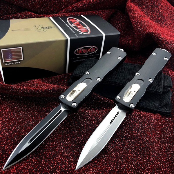 New Microtech OTF double automatic switchblade knife 440C blade ...