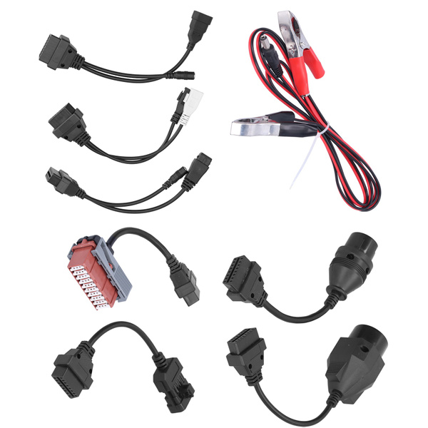 8pcs Full Set Car Cables OBD Diagnostic Line Power Cord Kit Diagnose ...