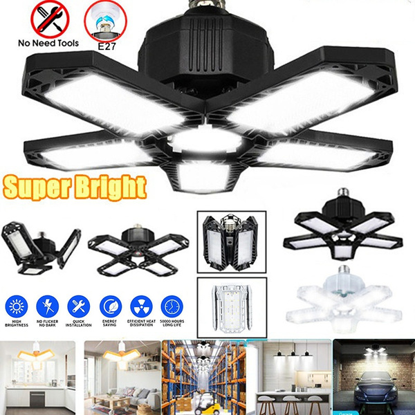 New Deformable LED Garage Lighting 220000LM Super Bright Garage Light ...