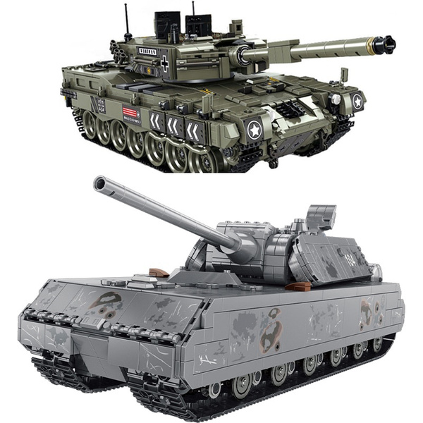 Military Series German Panzer VIII Maus Heavy Tank Building Block Army ...