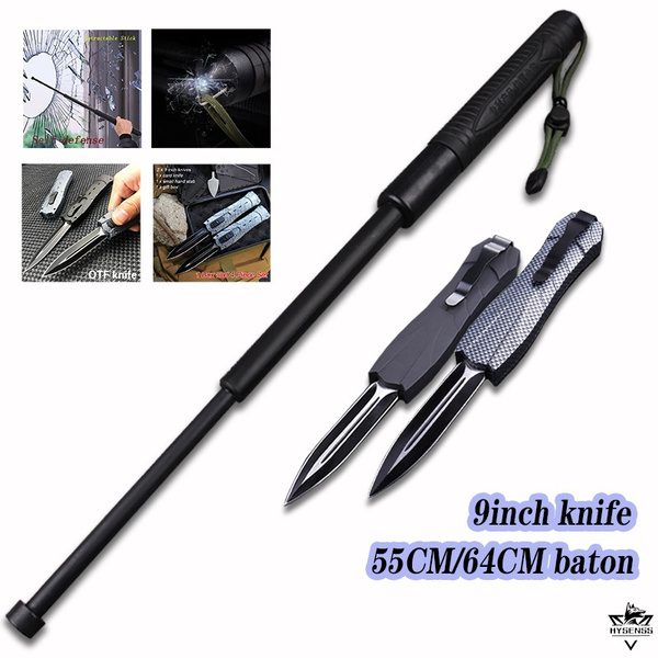 2022 NEW | AUTO OTF Spring Assisted Tactical Knife+511 steel telescopic ...