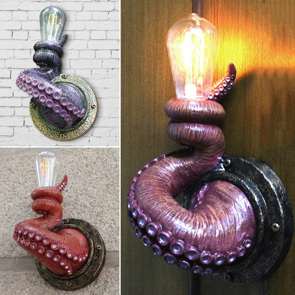 1PC Retro Octopus Wall Light Monster Tentacle Hanging Wall Lamp Home ...